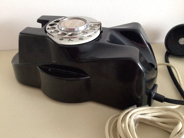 GEC BLACK BAKELITE Wall Telephone 1930s, Stamped TEL/16M/CWT Vgc £52.69 ...