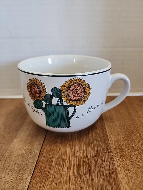 RIVIERA VAN BEERS Signature Mug Sunflowers & Watering Can 16 oz ...