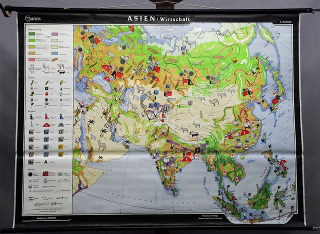MAP OF ASIA Geophysical chart of Asia Asia Geography map Pull Down Map ...