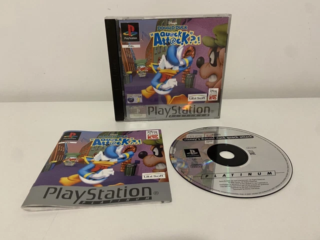 DISNEY'S DONALD DUCK Quack Attack PS1 Game Black Label PlayStation One ...