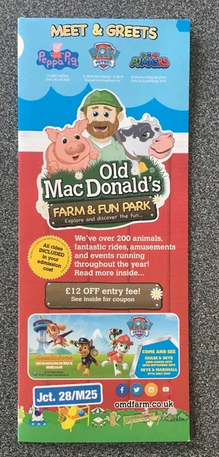 OLD MACDONALD’S FARM & Fun Park Map & £22 Entry Off Codes Peppa Pig ...