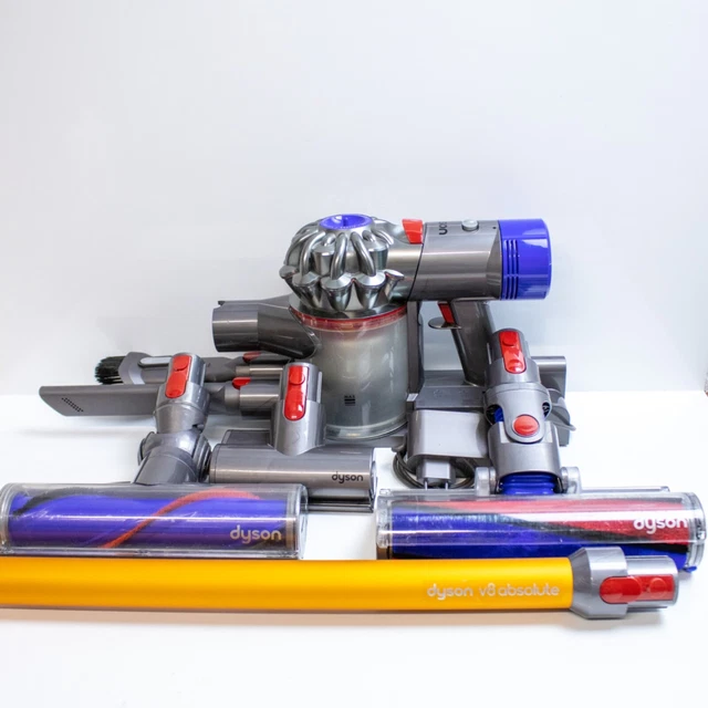 DYSON SV10 V8 Absolute Akku Handstaubsauger Gelb /getestet/neuer AKKU ...