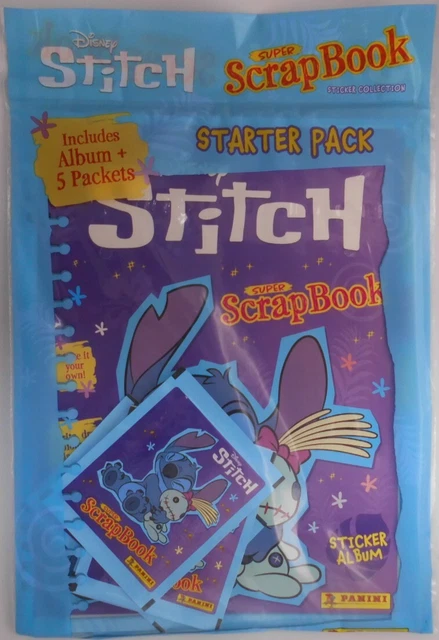 PANINI DISNEY STITCH Super Scrapbook Collection Starter Pack: Album +25 ...
