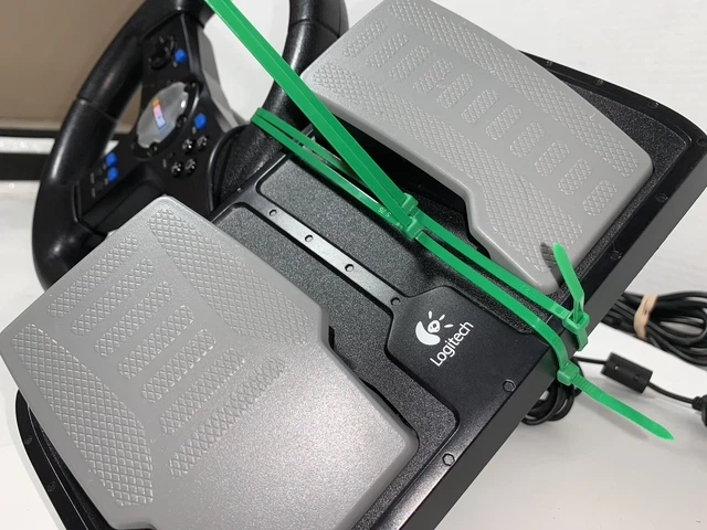 LOGITECH RACING WHEEL With Peddals PS2 NASCAR Platstation 2 Clean ...