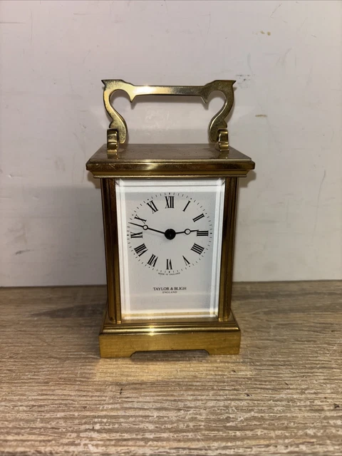 TAYLOR & BLIGH Solid Brass Carriage Clock Home Decor Display Untested £ ...