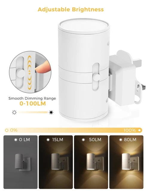 LOHAS LED NIGHT Light Plug in Wall 1 Pack Modern Night Light with Dusk ...