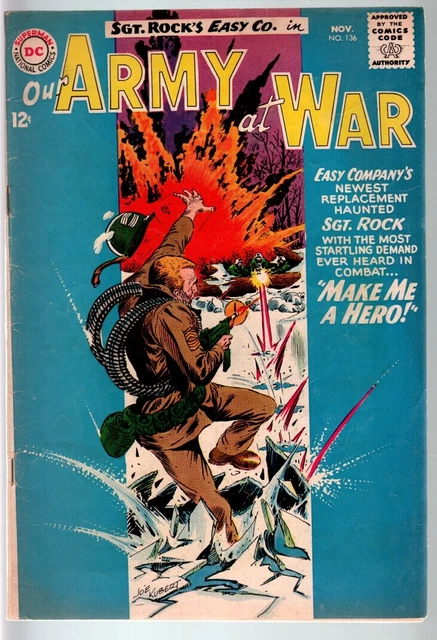 UNSERE ARMEE IM Krieg #136 1963-Dc Krieg Comic-Sgt. Rock-Sehr Guter ...