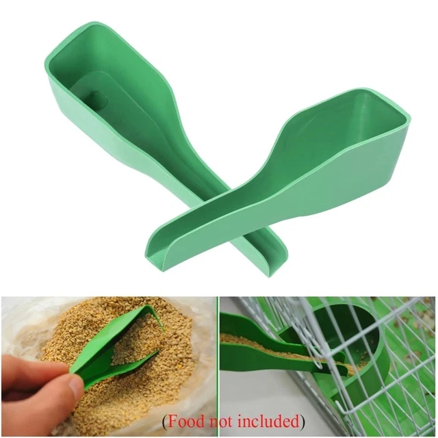 5-PACK BIRD FEEDING Spoons Plastic Chicken Feed Scoop Young Birds ...
