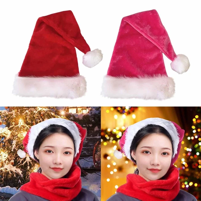 CHRISTMAS HAT HEAD Wear Photo Prop Soft Fancy Dress Polyester Apparel £ ...