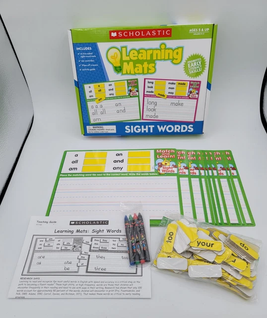 HOMESCHOOL ENGLISH MATERIAL Scholastic Learning Mat Sight Word Grade K ...