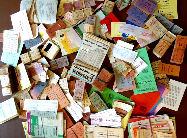 BUS TICKETS: Hundreds of unsorted U.K. bus tickets, used and unused ...
