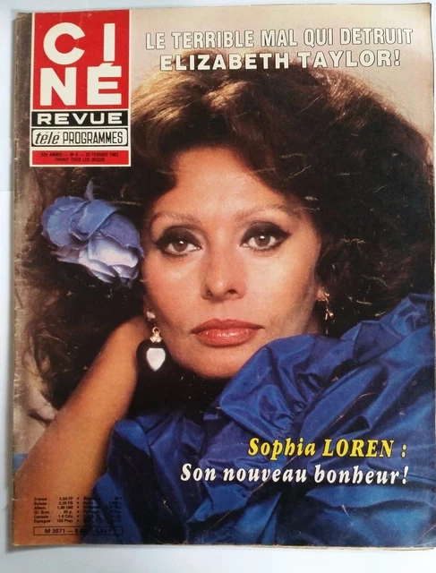 CINÉ TÉLÉ REVUE 25/02/1982; S. Loren/ Elizabeth Taylor/ Francis Perrin/ Sevilla EUR 4,86 ...