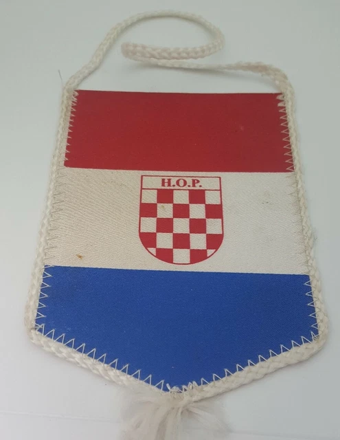 CROATIA ARMY HOP 1990s. USTASHA NDH WAR period pennant vintage flag ! £ ...