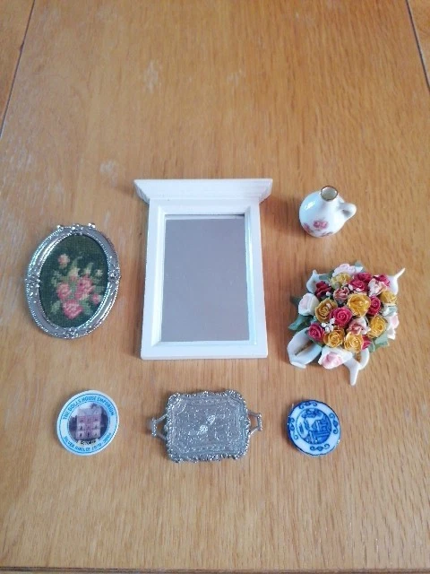 VICTORIAN DOLLS HOUSE Drawing Room Accessories X 7 1/12 Scale Poss DHE ...