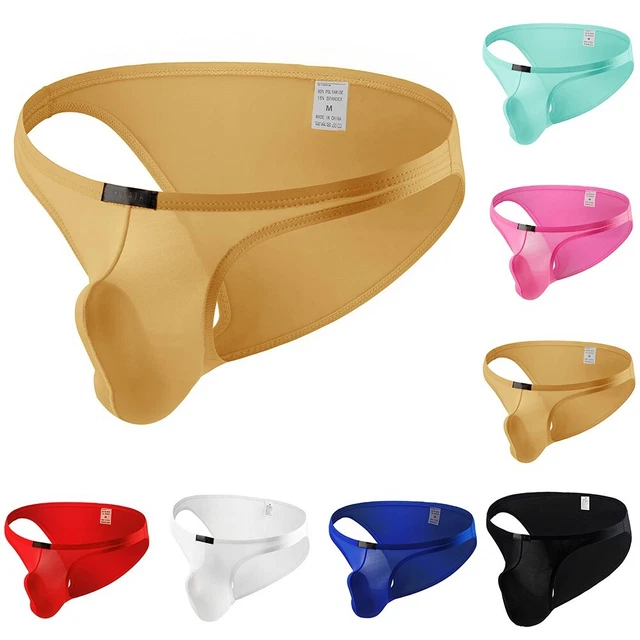 SLIPS SEXY POUR hommes couleur peau slips sous-v tements poche basse hauteur cu EUR 8,76 ...