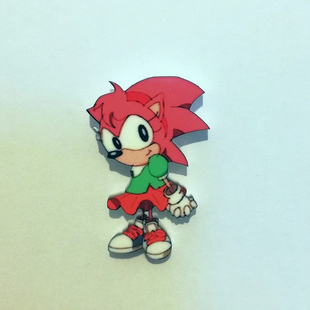 SONIC THE HEDGEHOG Pin Badge - Classic Amy Rose £3.00 - PicClick UK