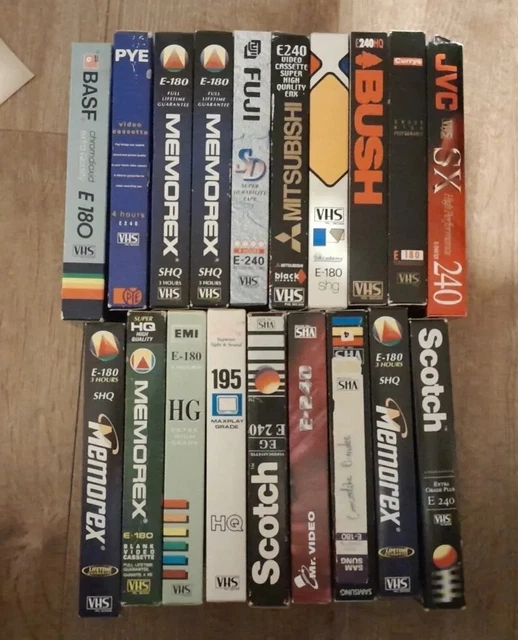 19 NASTRI VHS registrabili usati con contenuti TV. EUR 11,65 - PicClick IT