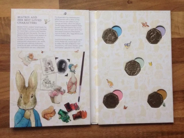 PETER RABBIT - 50p COLLECTORS ALBUM Inc FULL SET OF x5 COINS OFFICIAL ... PETER RABBIT - 50p COLLECTORS ALBUM Inc FULL SET OF x5 COINS OFFICIAL ...
