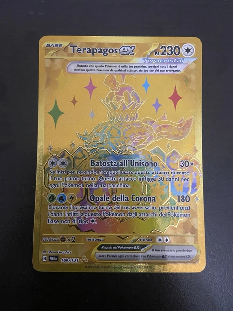 POKEMON CARD TERAPAGOS Ex Gold 180/131 Evoluzioni Prismatiche ITA Near ...