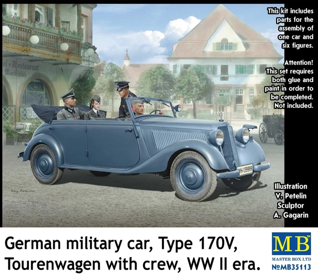 MASTER BOX MB 1/35 35113 WWII German Military Car, Type 170V ...