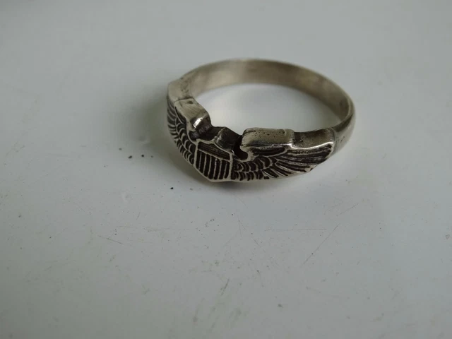 US ARMY AIRFORCE Pilot Wings Sterling Ring Air Force Glider Flight ...