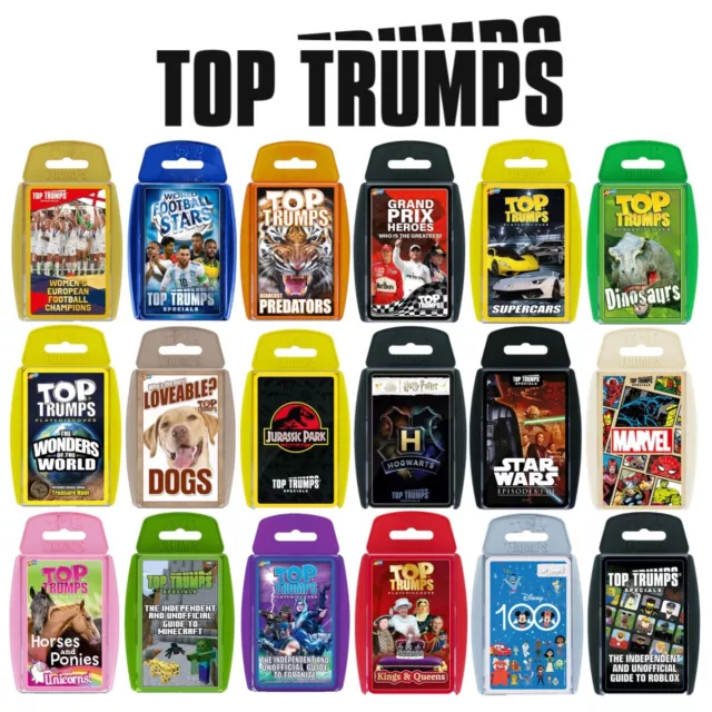 TOP TRUMPS: VARIOUS Editions Fun Family Educational Travel Card Games £ ...