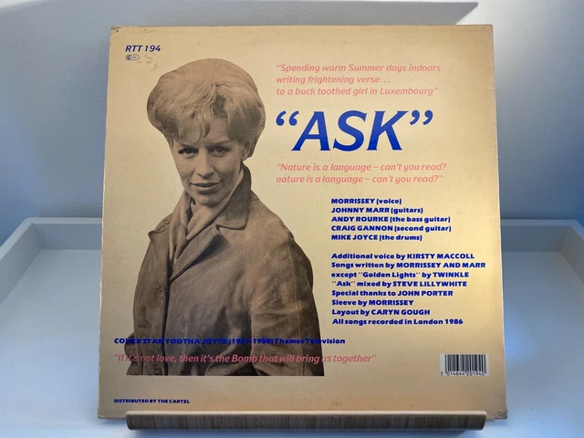 THE SMITHS ASK Original UK 12" Pink Inner Vinyl Record Hand etched ...