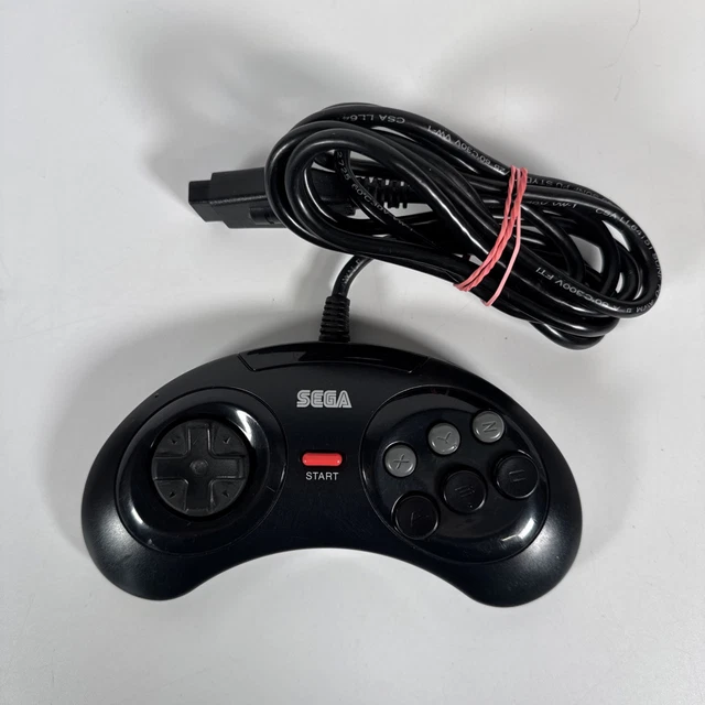 SEGA MEGA DRIVE Official 6 Button Controller Black Model MK-1653-50 £29 ...