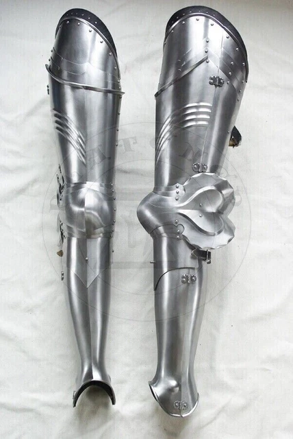 MEDIEVAL STEEL WARRIOR Gothic Leg Armor Full Set Knight Greaves Armor ...
