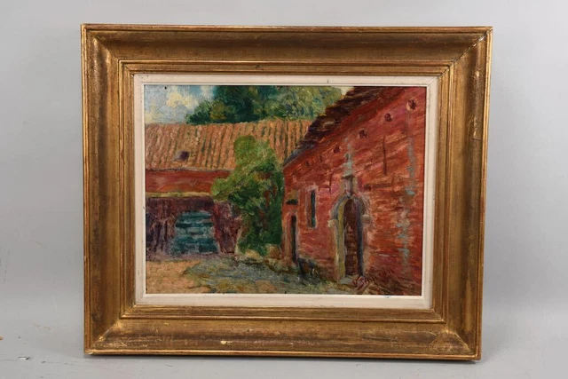 P62Y17- VICTOR SIMONIN (1877-1946) Gemälde grüner Innenhof signiert EUR 20,51 - PicClick DE