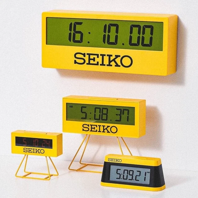 SEIKO CLOCK COLOR Yellow 4 Types Digital Sports Timer Design Battery ...