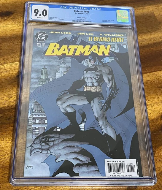 BATMAN #608 2E impression CGC 9.0 pages blanches - Couverture Jim Lee ...