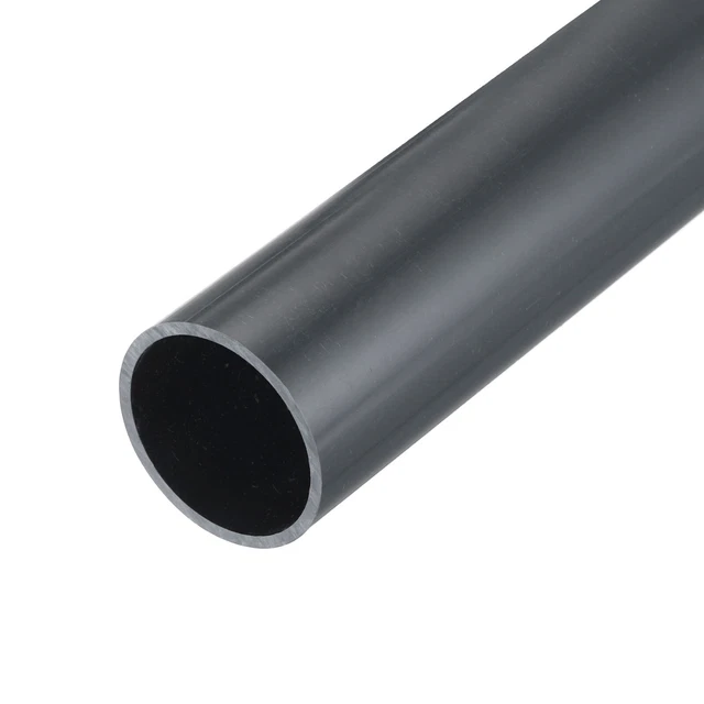 PVC RIGID ROUND Pipe 34.2mm ID 38mm OD 350mm Dark Grey High Impact £10. ...