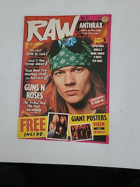 RAW ROCK MAGAZINE NO. 22 Giant Poster edition £5.40 - PicClick UK