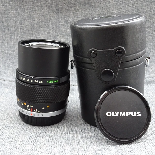 OLYMPUS OM-SYSTEM E.ZUIKO Auto-T 135mm 1:3.5 Camera MF Lens - light ...