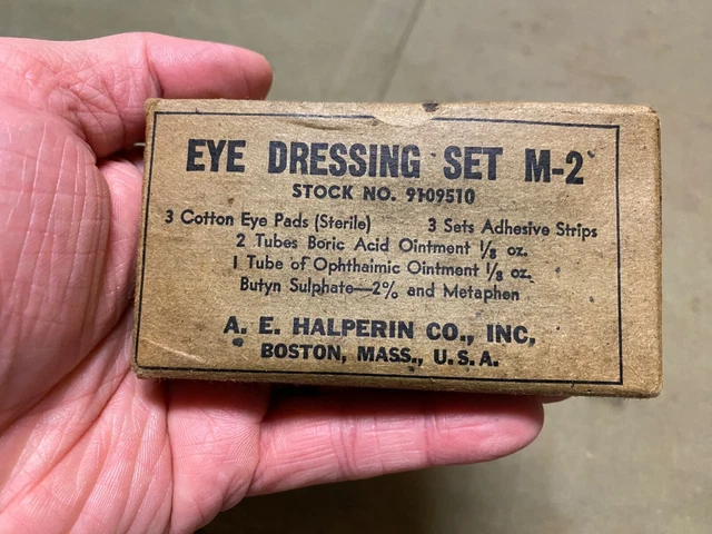 ORIGINAL WWII US Army First Aid Eye Dressing Get M-2-Sealed £16.02 ...