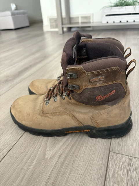 MEN 8,5 Danner Crafter Boots Brown Leather 6" Waterproof Lace Up Soft ...