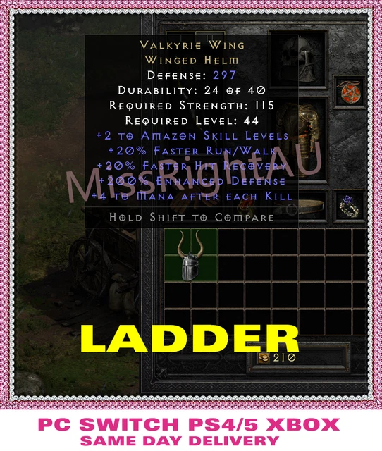 VALKYRIE WING🏴DIABLO 2 D2R Hardcore LADDER🌺PC-SWITCH-PS-XBOX EUR 292,88 ...