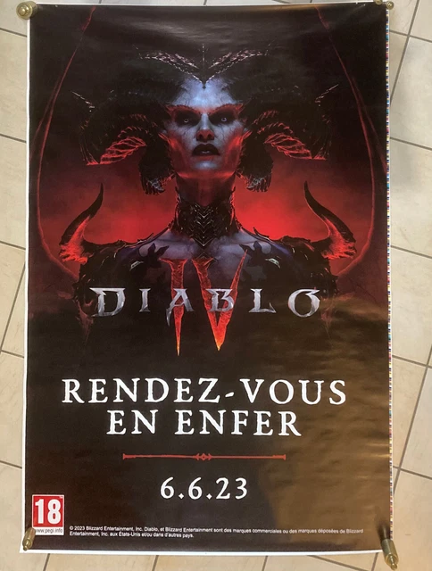 DIABLO IV POSTER Collector Affiche Abribus 120x170 Blizzard French ...