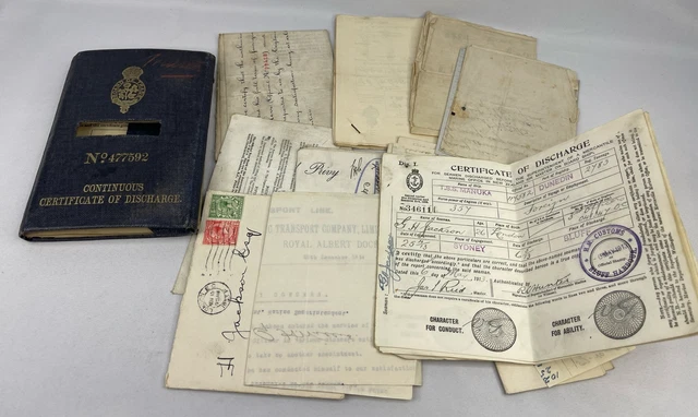 WW2 BRITISH SOLDIER Certificate Of Discharge And Other Paperwork Rare ...