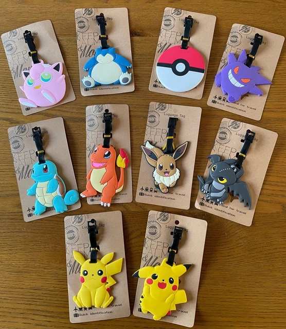 POKEMON LUGGAGE TAG with name Pokeball Charmander Pikachu Eevee ...