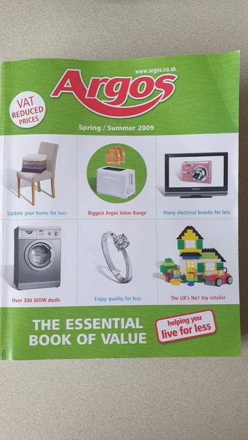ARGOS CATALOGUE SPRING/ Summer 2009 Ex Condition Collectors Item Very ...