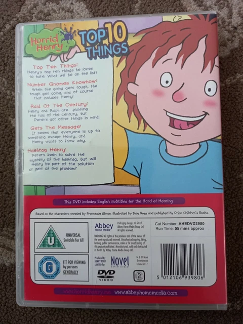 HORRID HENRY TOP 10 Things Dvd 5 Episodes Kids £6.99 - PicClick UK