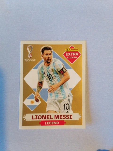 GOLD LIONEL MESSI - Panini Qatar 2022 FIFA World Cup - Extra Sticker Legend rare £25.00 ...