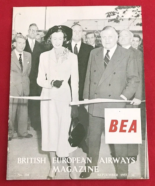 VINTAGE BEA BRITISH European Airways Magazine No.104 1957 £14.99 ...