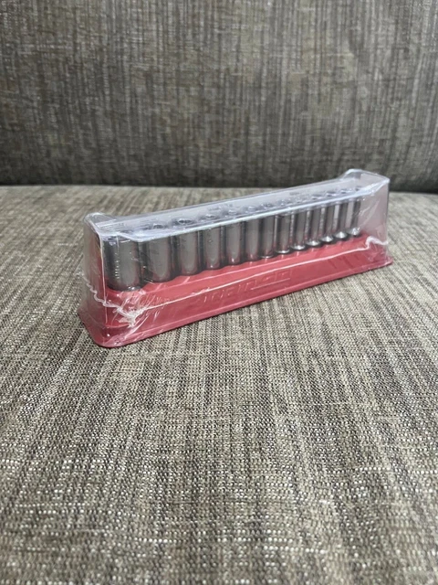 SNAP ON 13 pc 1/4" Drive 6-Point SAE Flank Drive® Xtra Deep Socket Set ...