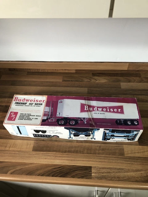 AMT MODEL KIT T552 Budweiser Fruehauf 40ft Semi 1:25 Scale £39.99 ...