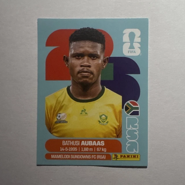 PANINI FIFA WORLD Cup 2026 Sticker RSA 14 Bathusi Aubaas Mamelodi ...