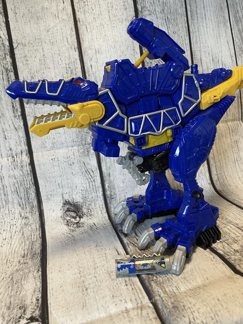 POWER RANGERS DINO Charge Deluxe Blue Spino Spinosaurus Zord Bandai ...