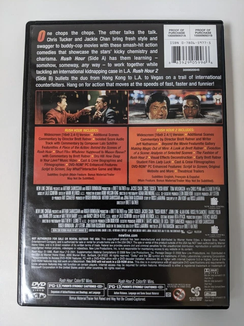 RUSH HOUR 1 & 2 Double Feature DVD (Read Description) $2.80 - PicClick CA